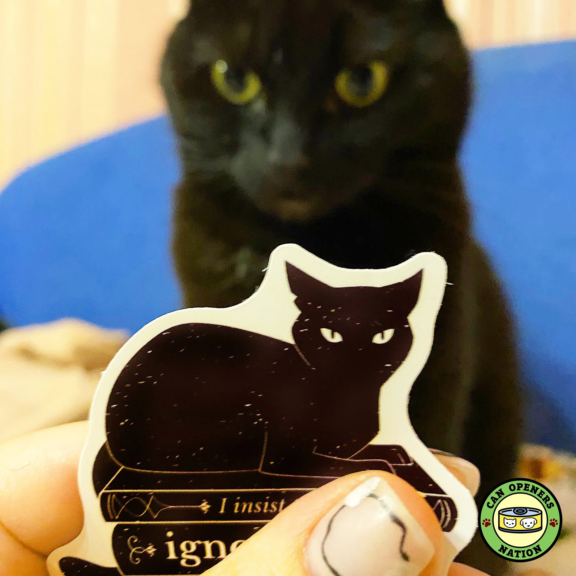 Black Cat Meme Stickers Pack, Dark Panther Shadow Kitty Decals Bundle ...