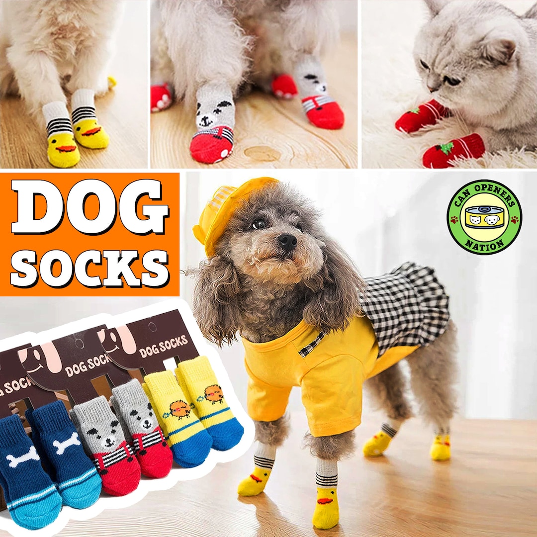 Dog Socks, Anti-slip Pet Shoes for Cats, Stylish Pup Boots, Safe Silent ...