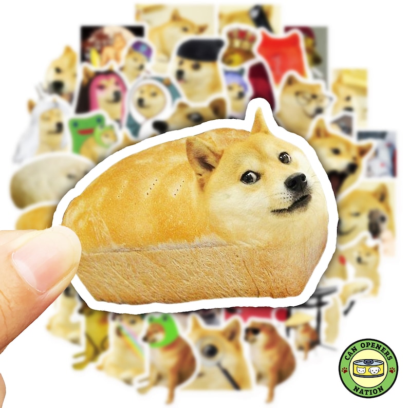 50PCS DOGE Stickers, Cute Dog Meme Vinyl Waterproof Funny Decals, Puppy ...
