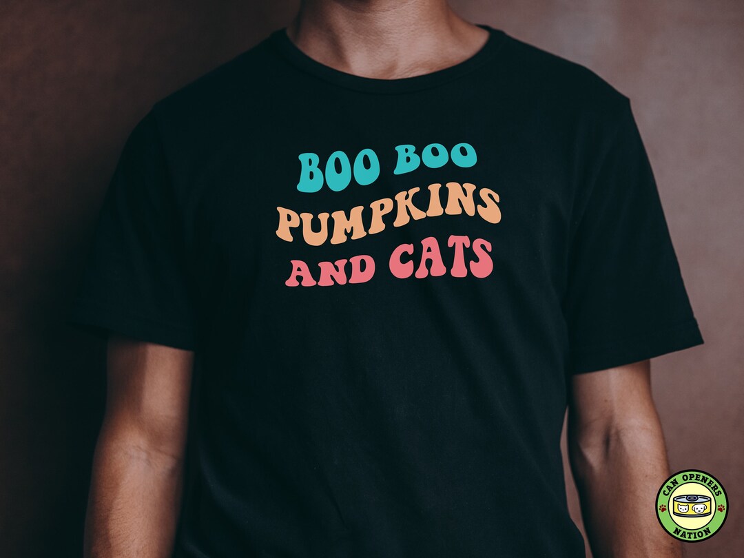 Boo Boo, Pumpkins and CATS Halloween Shirt for Cat Lovers, Funny Kitty ...