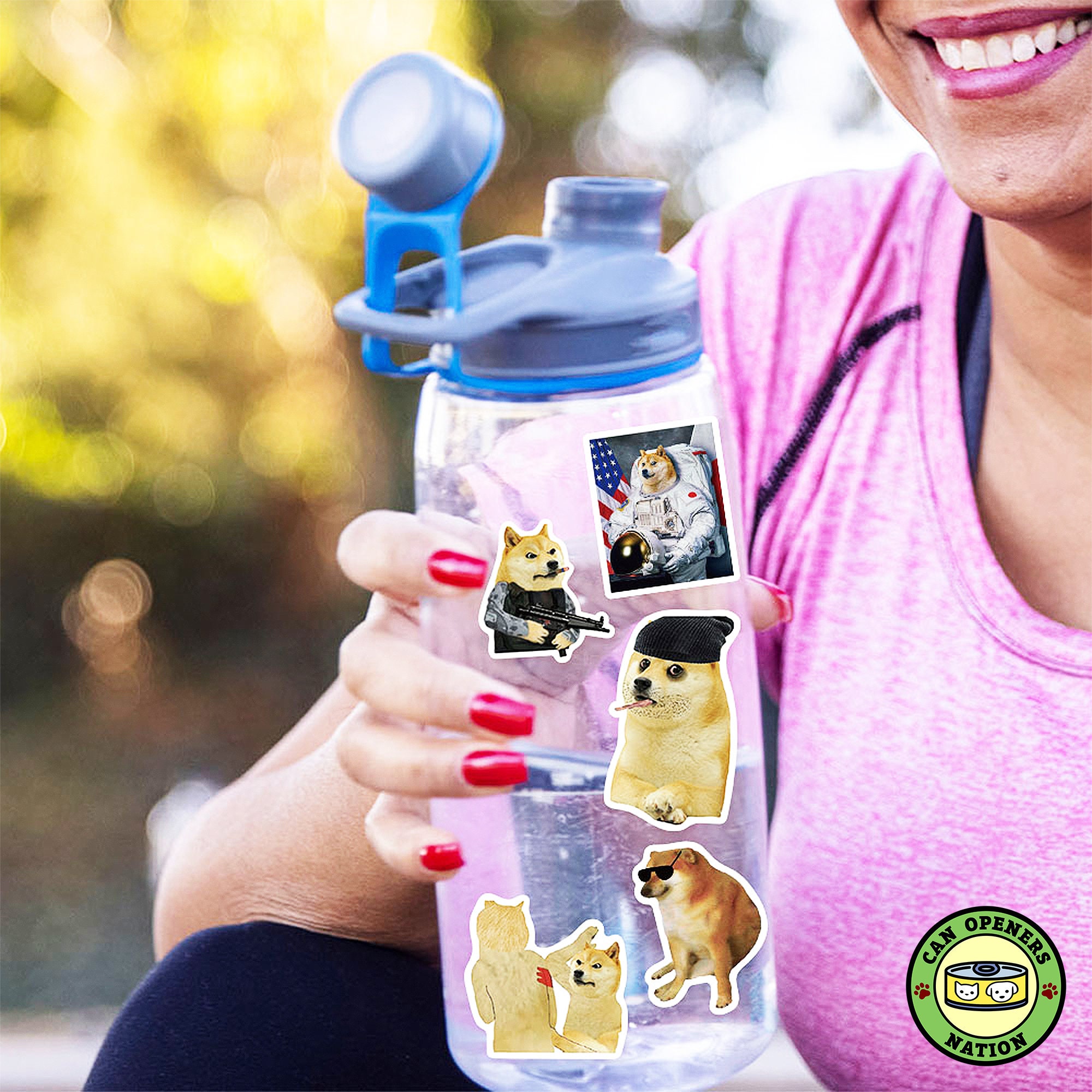 50PCS DOGE Stickers, Cute Dog Meme Vinyl Waterproof Funny Decals, Puppy ...