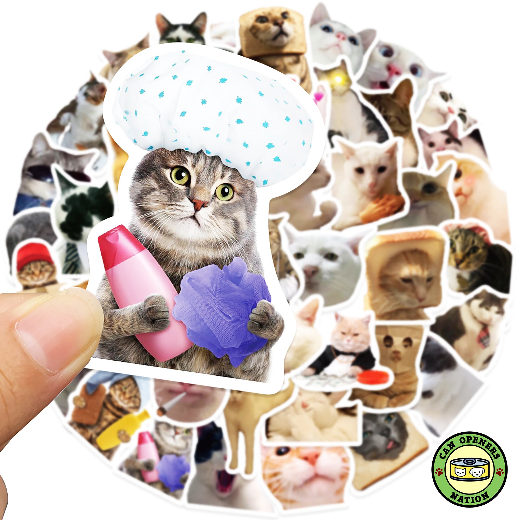 50PCS Cute Cat Stickers Cat Meme Vinyl Waterproof Funny - Etsy