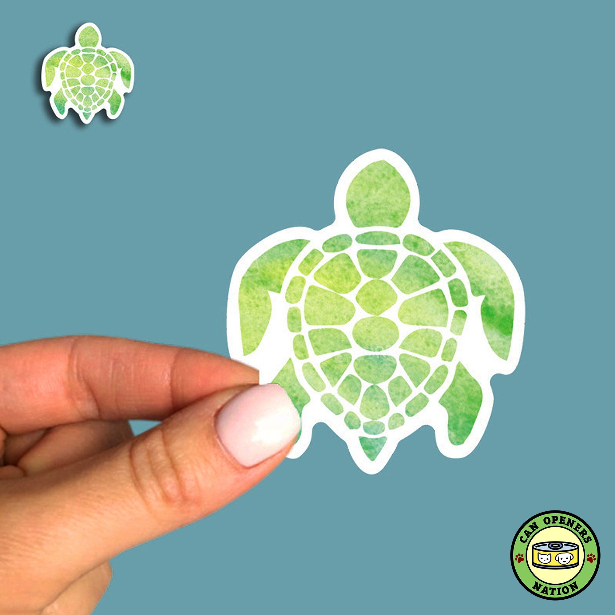 50 Cute TURTLE Stickers Pack, Kawaii Cartoon Style Vinyl Waterproof ...
