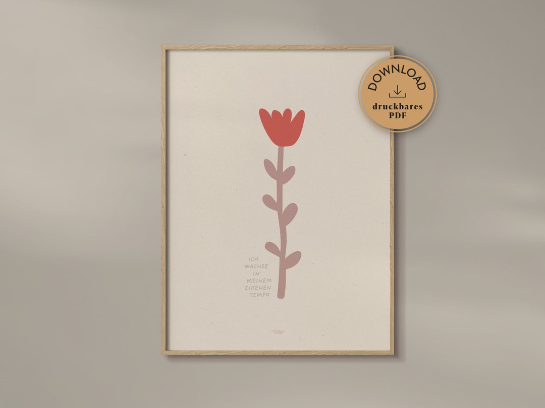 Poster Affirmation flower for Children Digital Download Illustration A1 ...