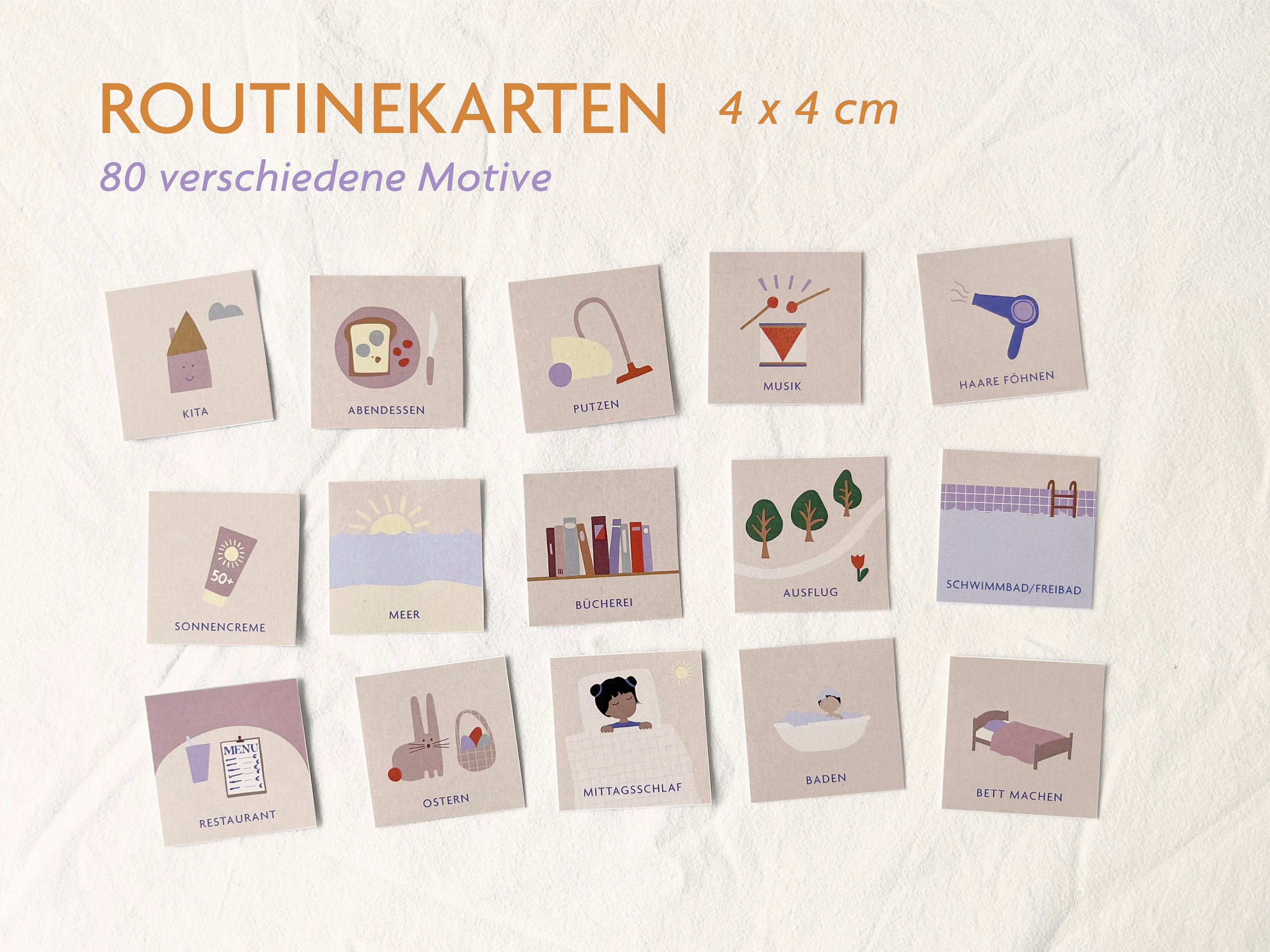80 Routinekarten für Kinder | Tagesroutine, Tagesplan | digitale ...