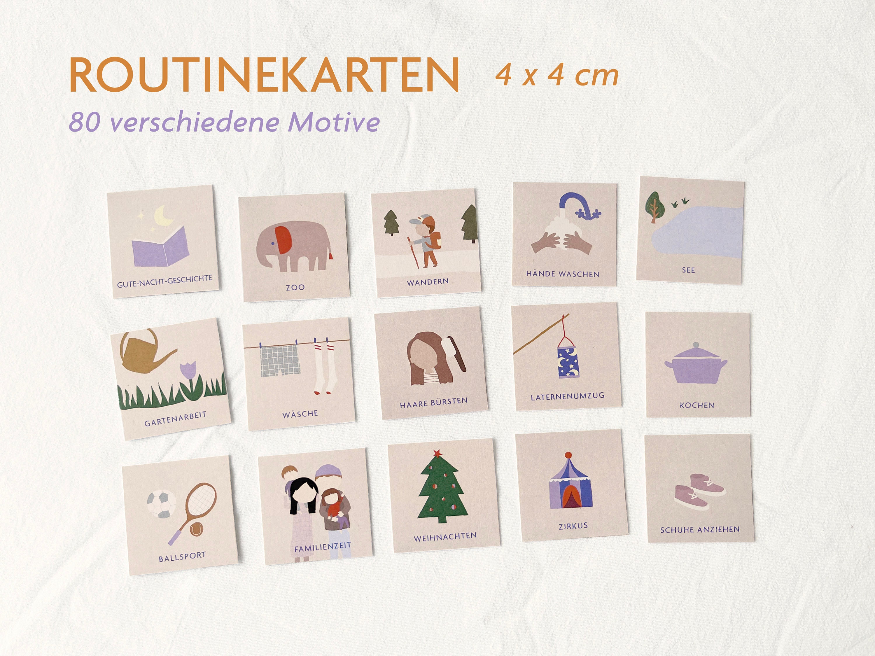 80 Routinekarten für Kinder | Tagesroutine, Tagesplan | digitale ...
