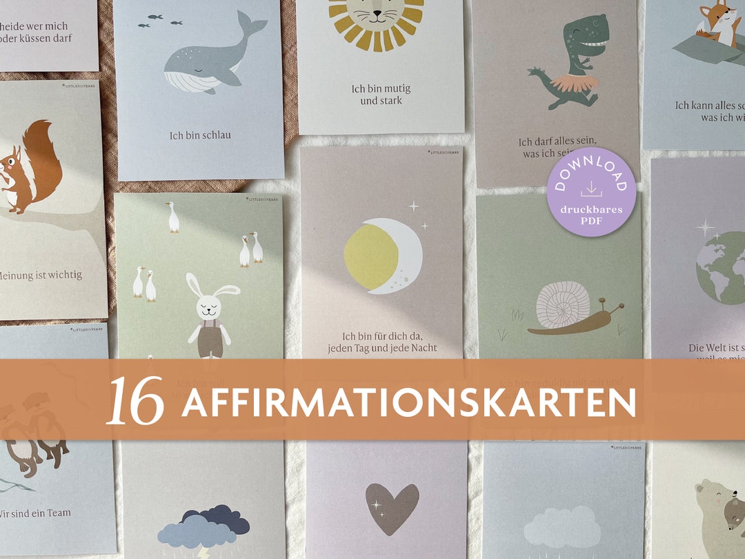 16 Affirmation Cards for Kids to Print | Loving Encouragement Cards as ...