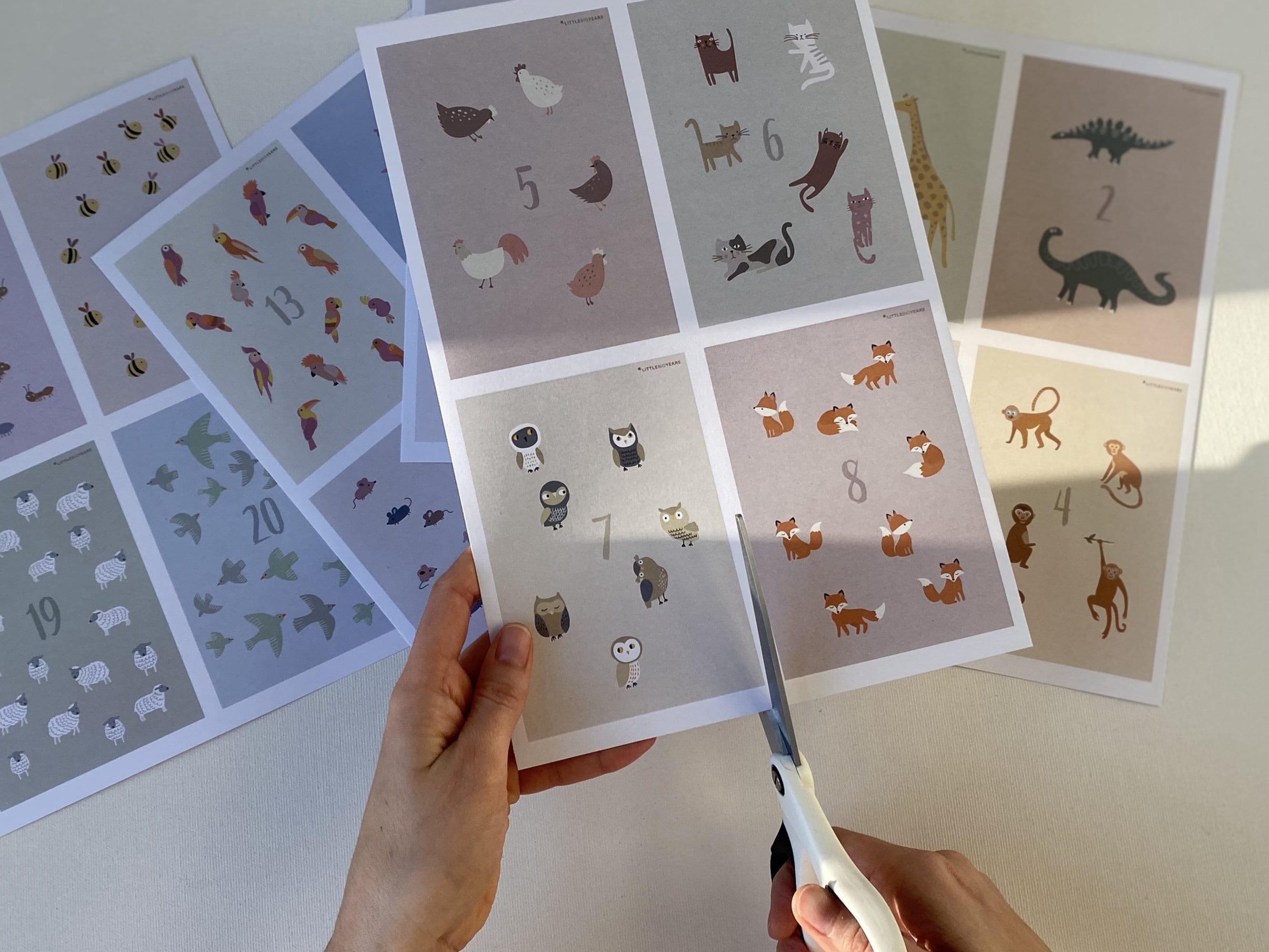 Counting Cards 1 20 for Children Learn Counting Playfully PDF to Print ...