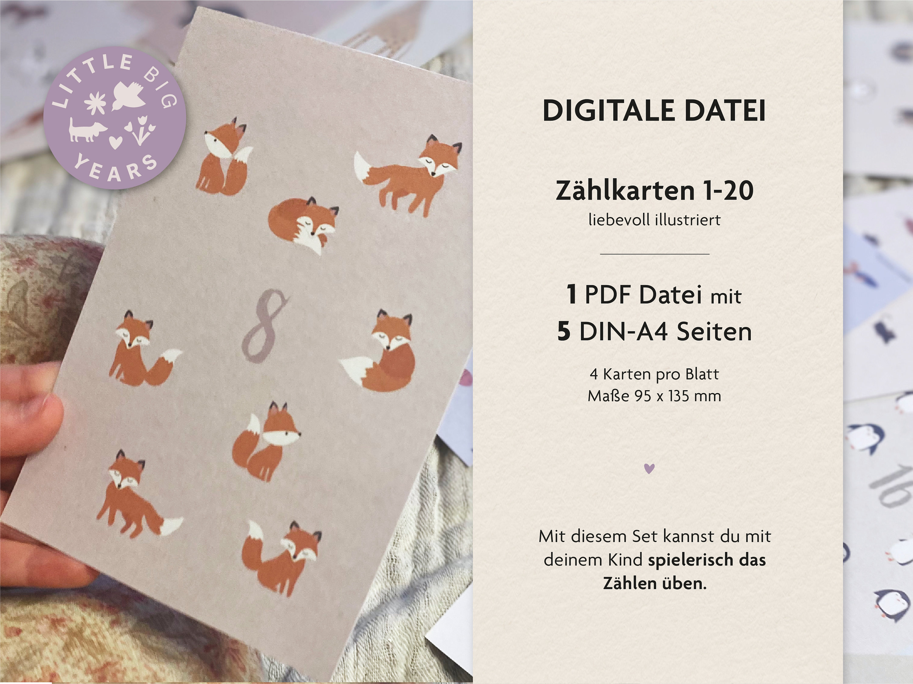 Counting Cards 1 - 20 for Children | Learn Counting Playfully | PDF to ...