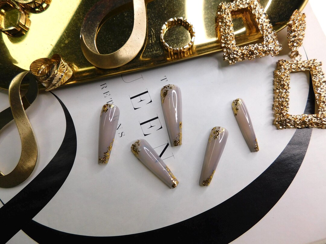 Champagne Gold Press-on Set - Etsy