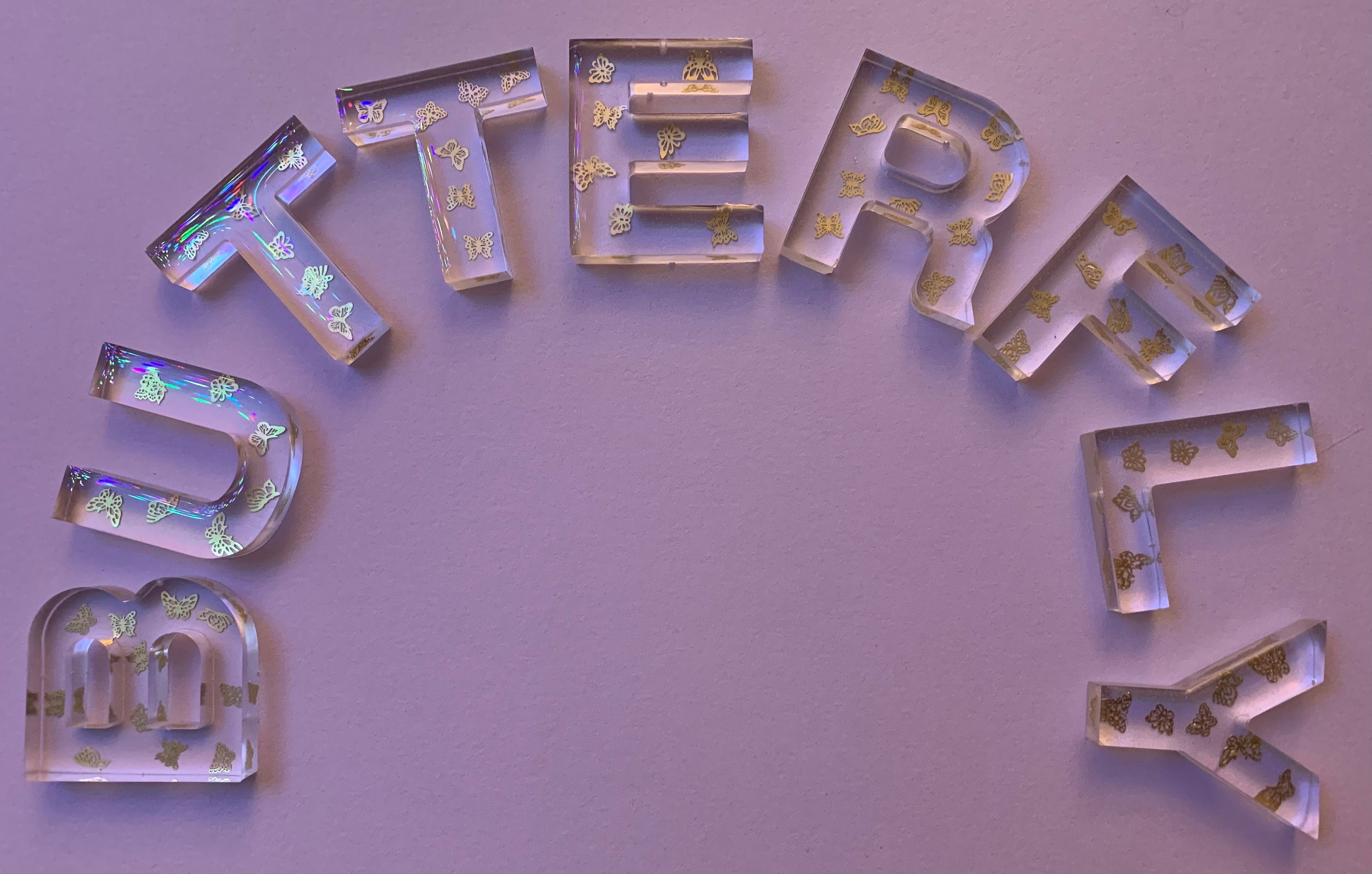 Resin Name Letters - Personalised - Individual Letters - Light up ...
