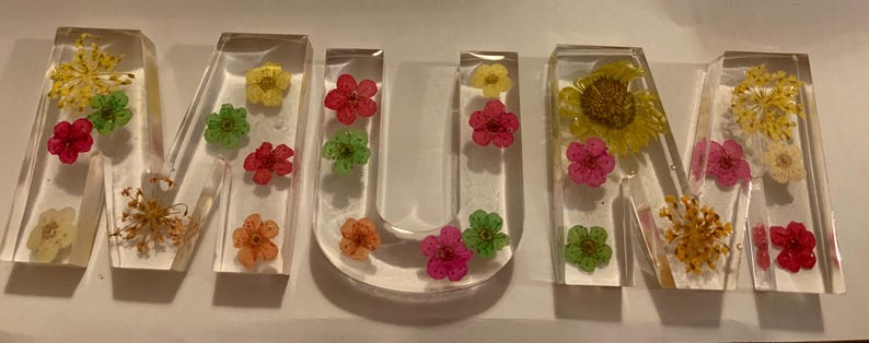 Resin Name Letters - Personalised - Individual Letters - Light up ...