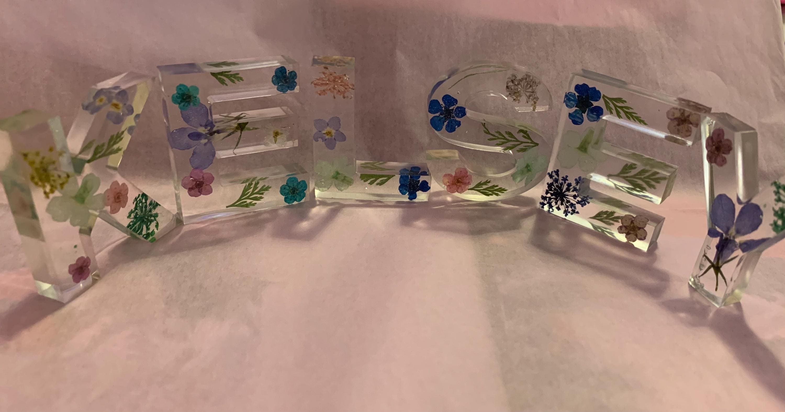 Resin Name Letters - Personalised - Individual Letters - Light up ...