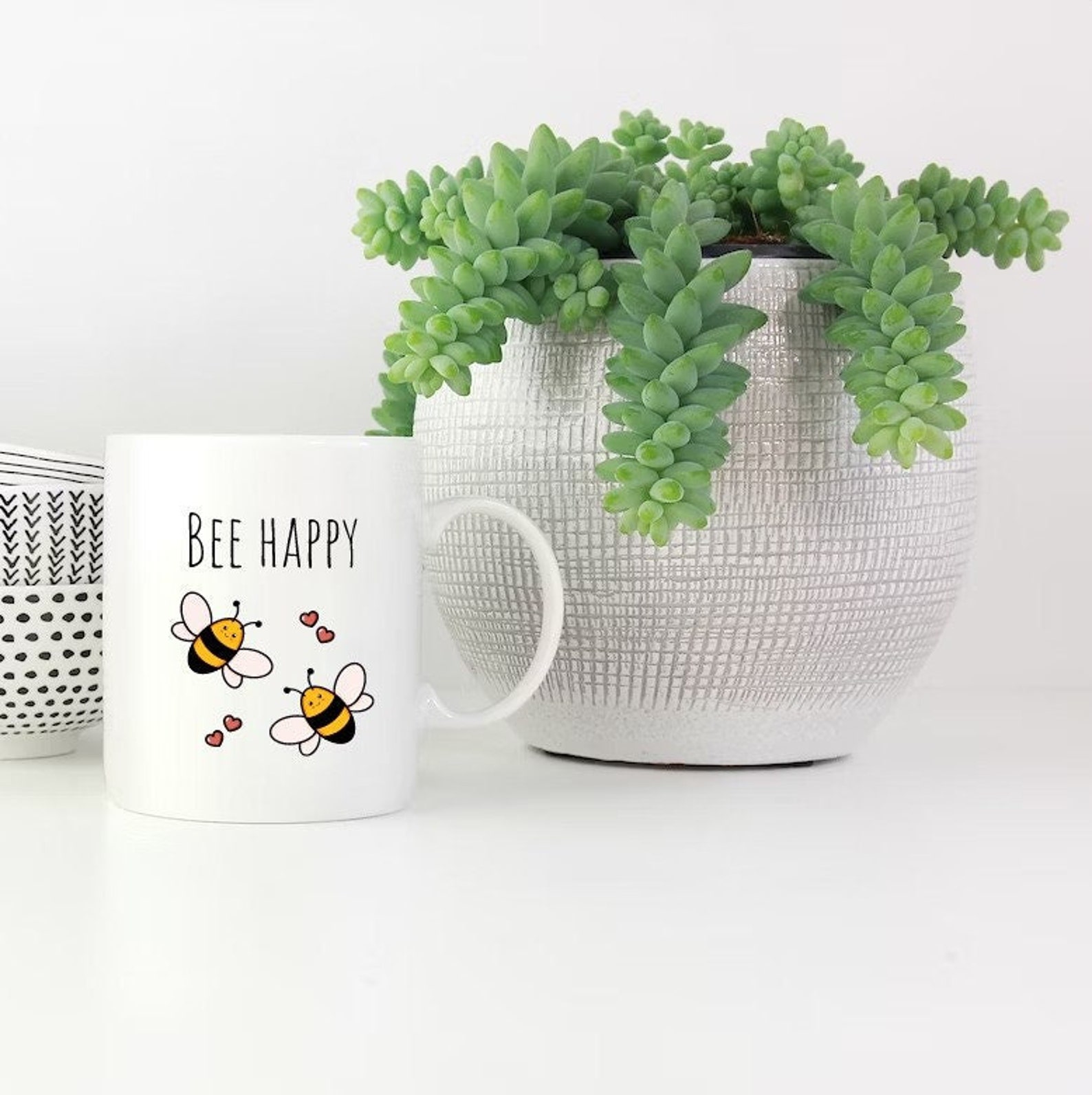 Bee Happy Bee Heart Mug Design Cricut Mug Press SVG Mug Press SVG ...