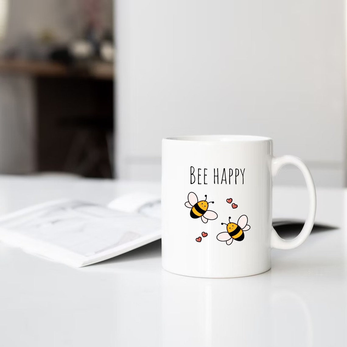Bee Happy Bee Heart Mug Design Cricut Mug Press SVG Mug Press SVG ...