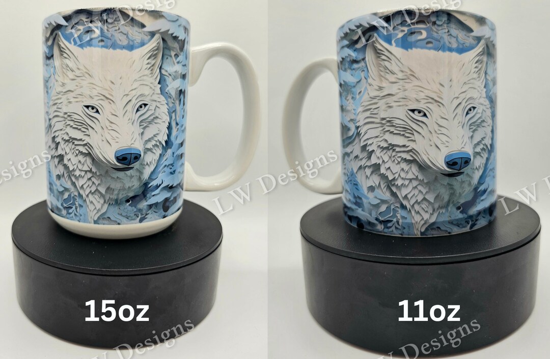 Wolf Mugs Listing 1/2 - Etsy
