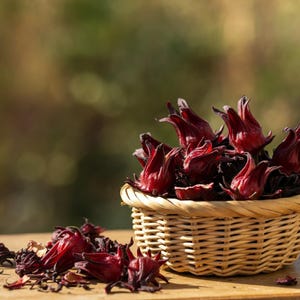 Premium Organic Dried Roselle Hibiscus Flowers - Vibrant Red, Tart and Tangy - Etsy