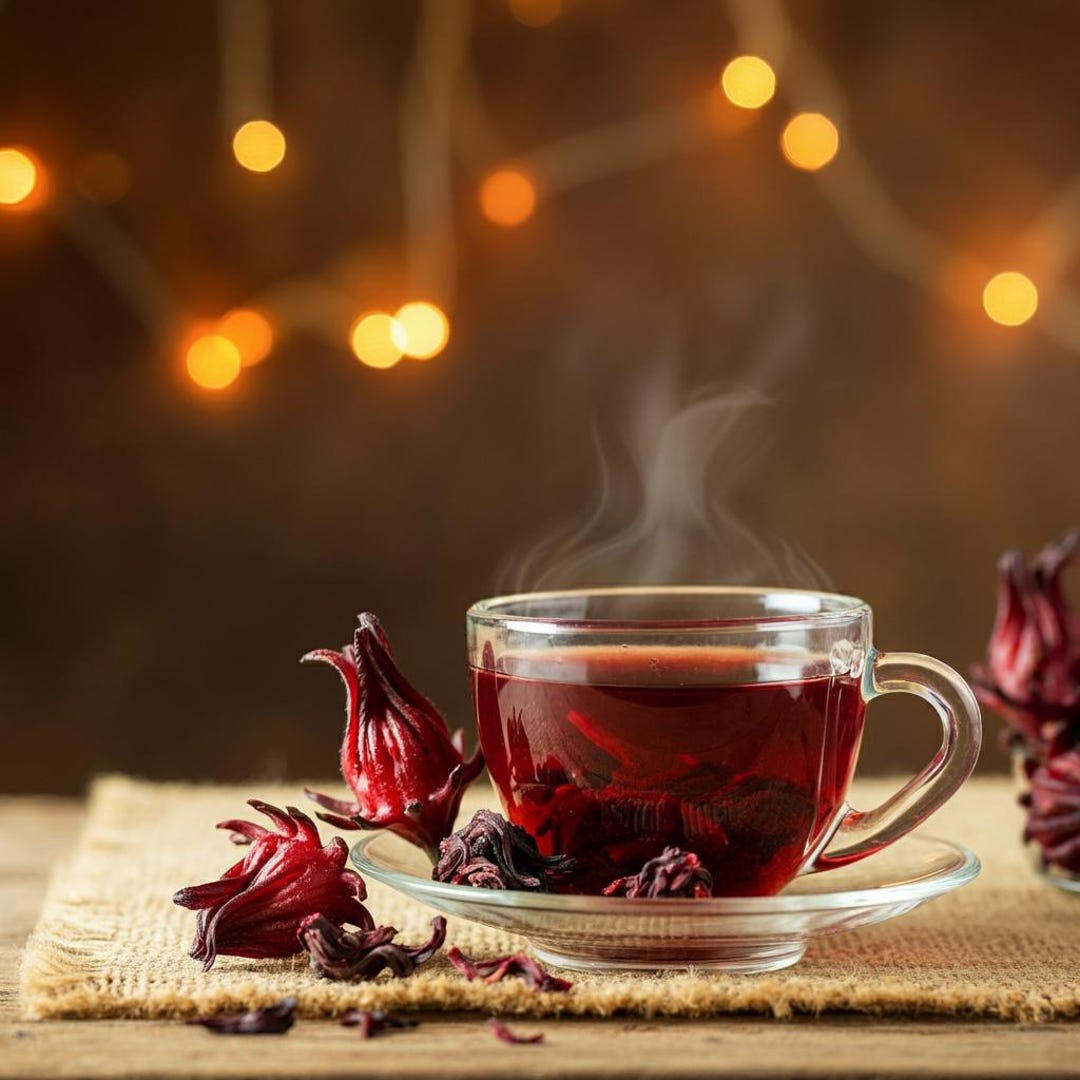 Premium Organic Dried Roselle Hibiscus Flowers - Vibrant Red, Tart and ...