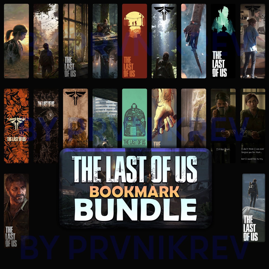 The Last of Us BOOKMARK BUNDLE | Printable 36 PNG Pack | the Last of Us ...