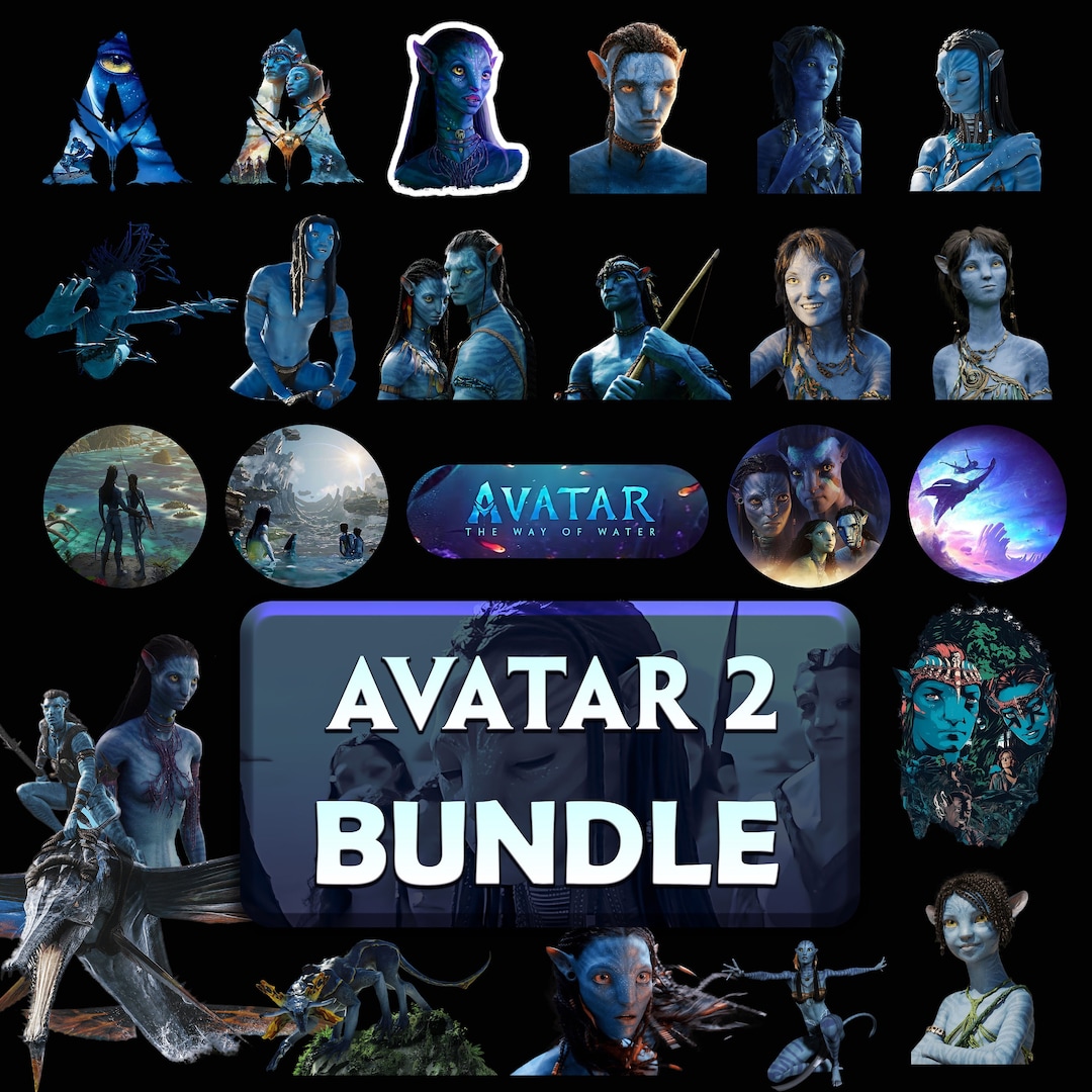 Avatar 2 PNG BUNDLE | Printable 36 PNG Pack | Avatar 2 the Way of Water ...