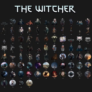 The Witcher ULTIMATE Png Bundle | Printable 81 PNG Pack | the Witcher 3 ...