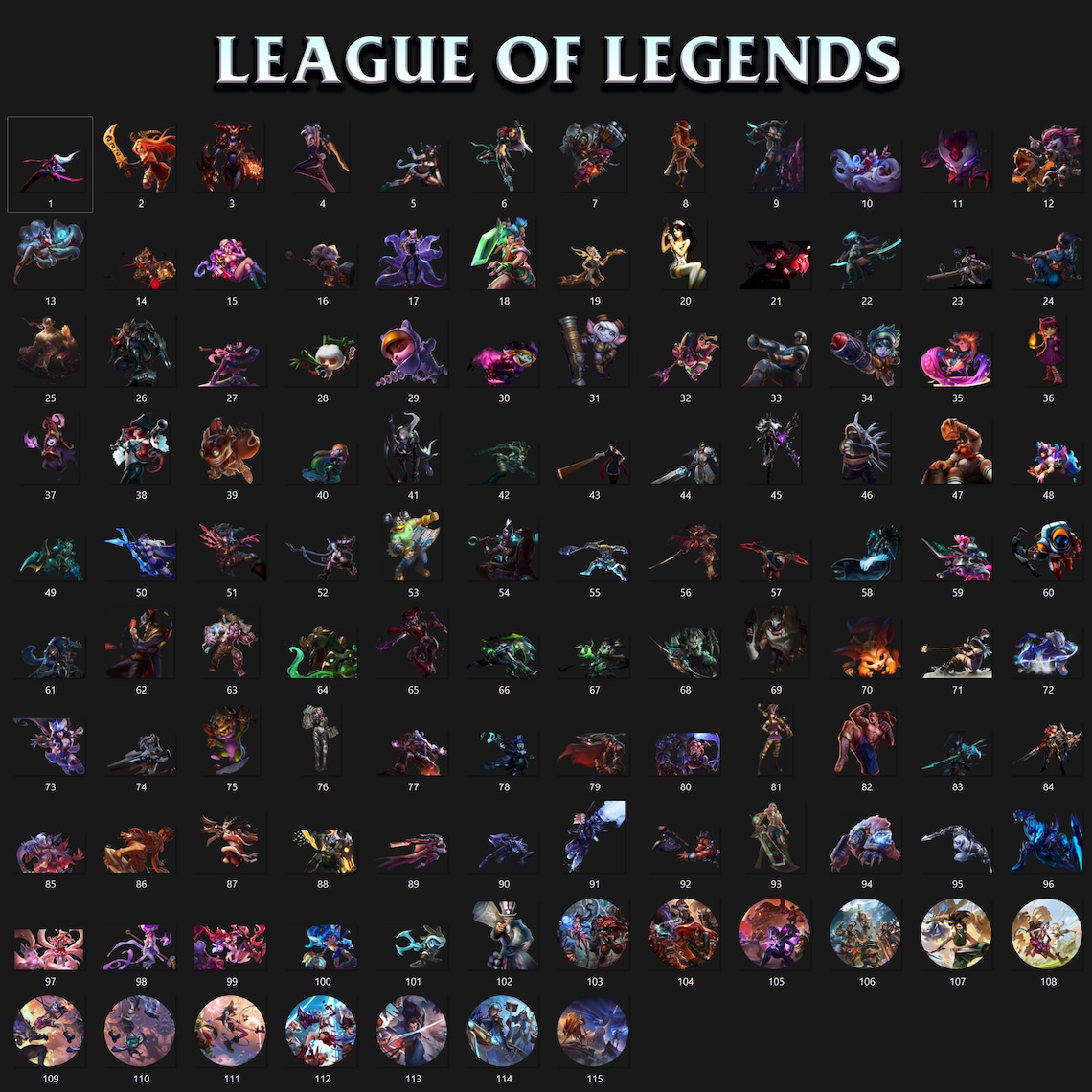 League of Legends Character PNG BUNDLE | Printable 106 Png Pack ...