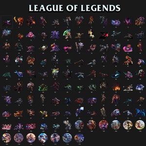 League of Legends Character PNG BUNDLE | Printable 106 Png Pack ...