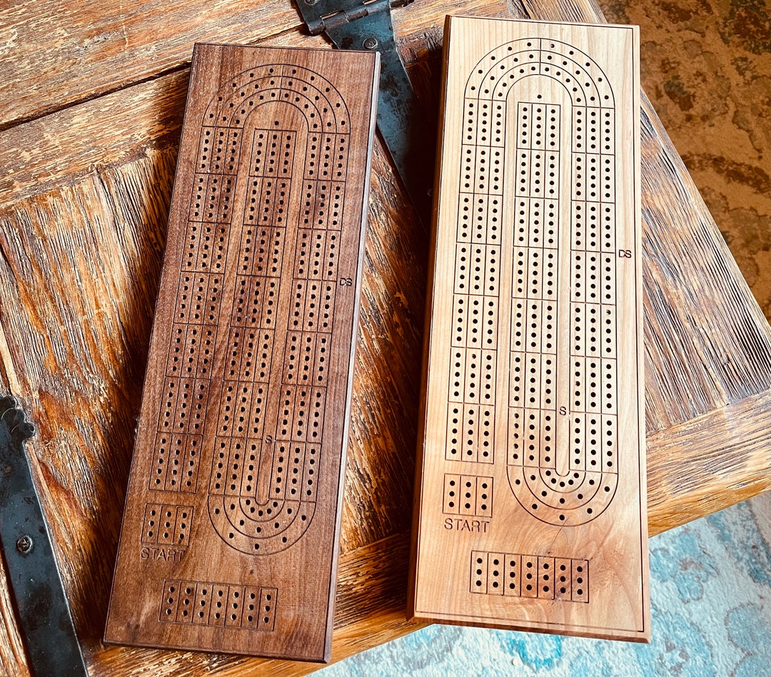 Custom Handmade Hardwood Cribbage Board Personalization Available - Etsy