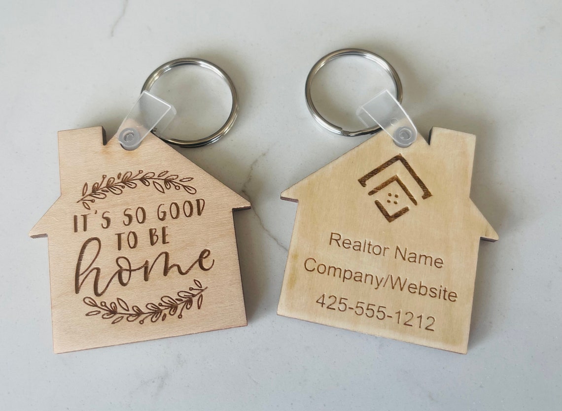 Engraved House Keychain |realtor Closing Gift | Real Estate Agent Gift ...