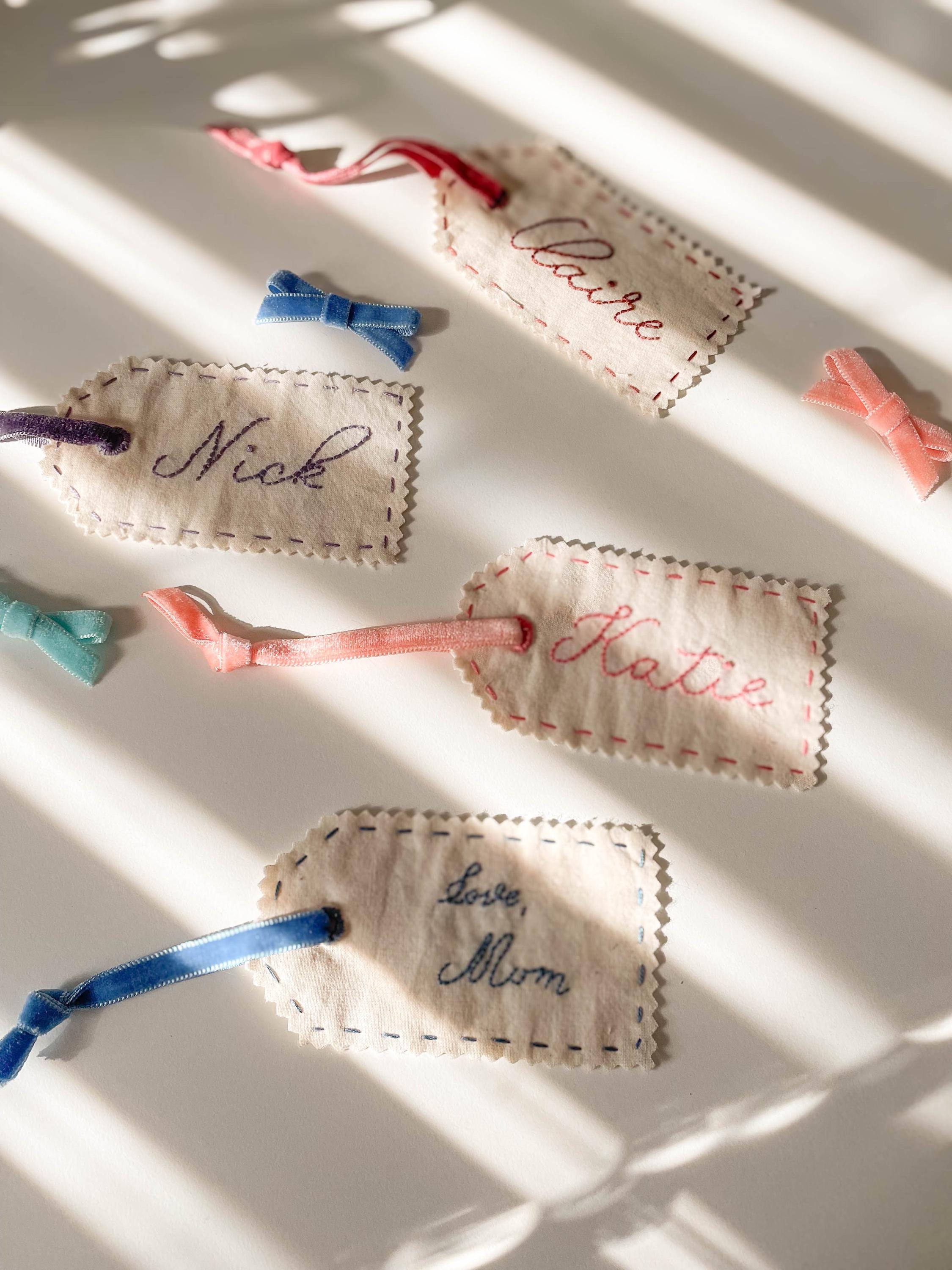 Personalized Fabric Gift Tags for Birthdays or Holidays | Custom ...