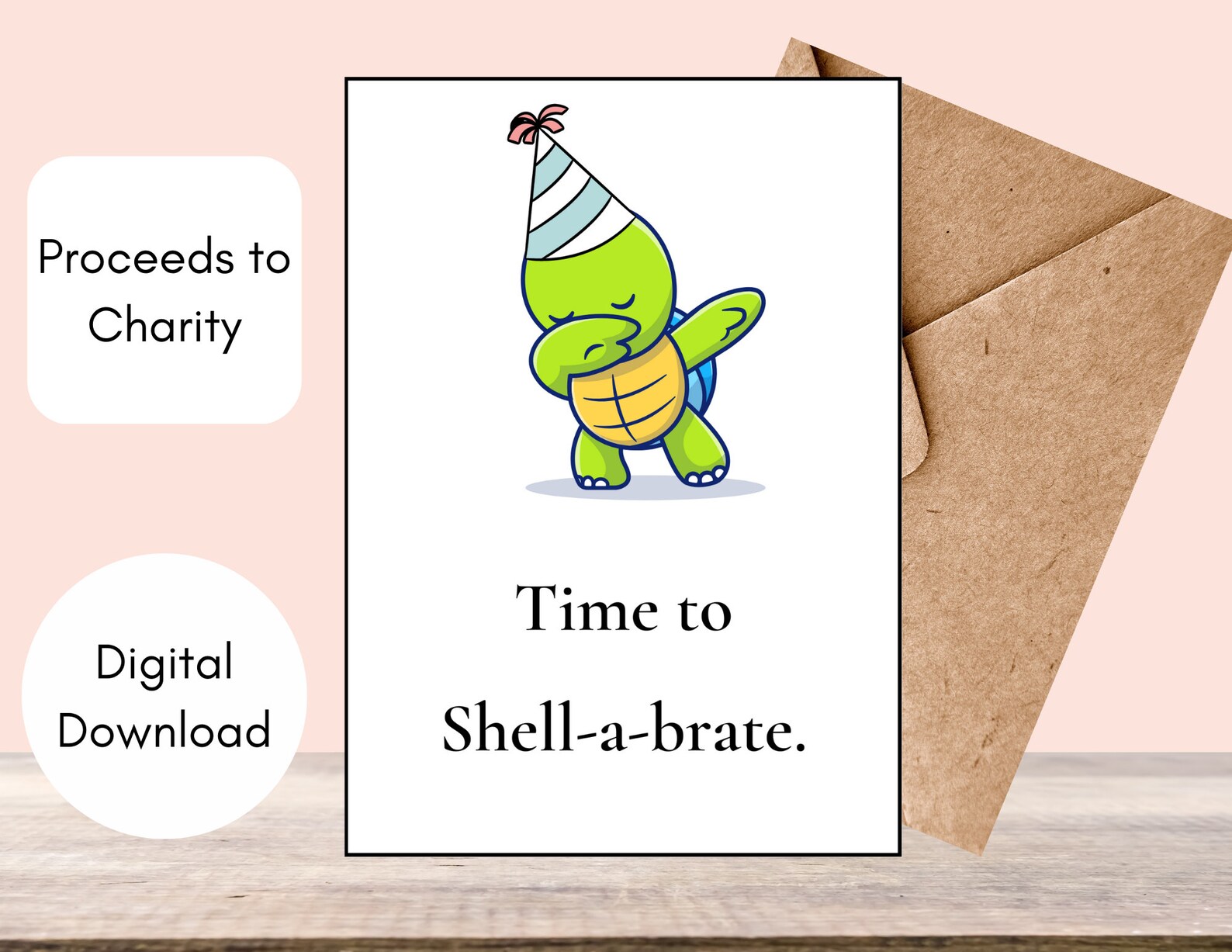 Turtle Birthday Card Printable Time to Shell-a-brate Birthday Card ...