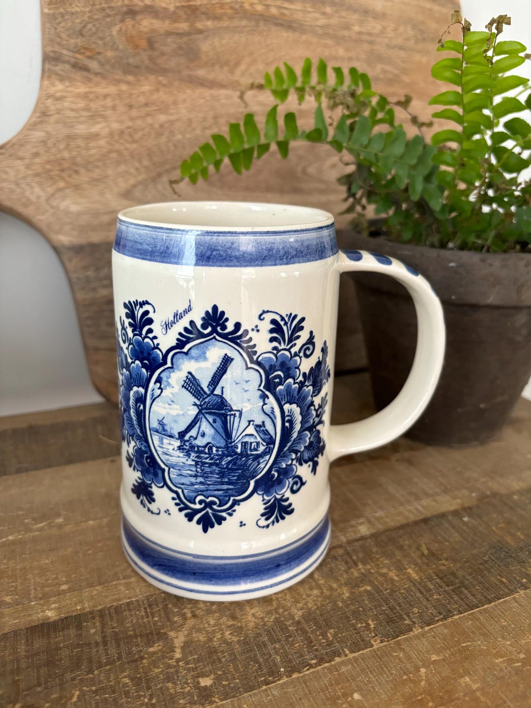 Vintage Delft Blue Mug, Delft Blue Dutch Coffee Cup, Vintage Delft Blue ...