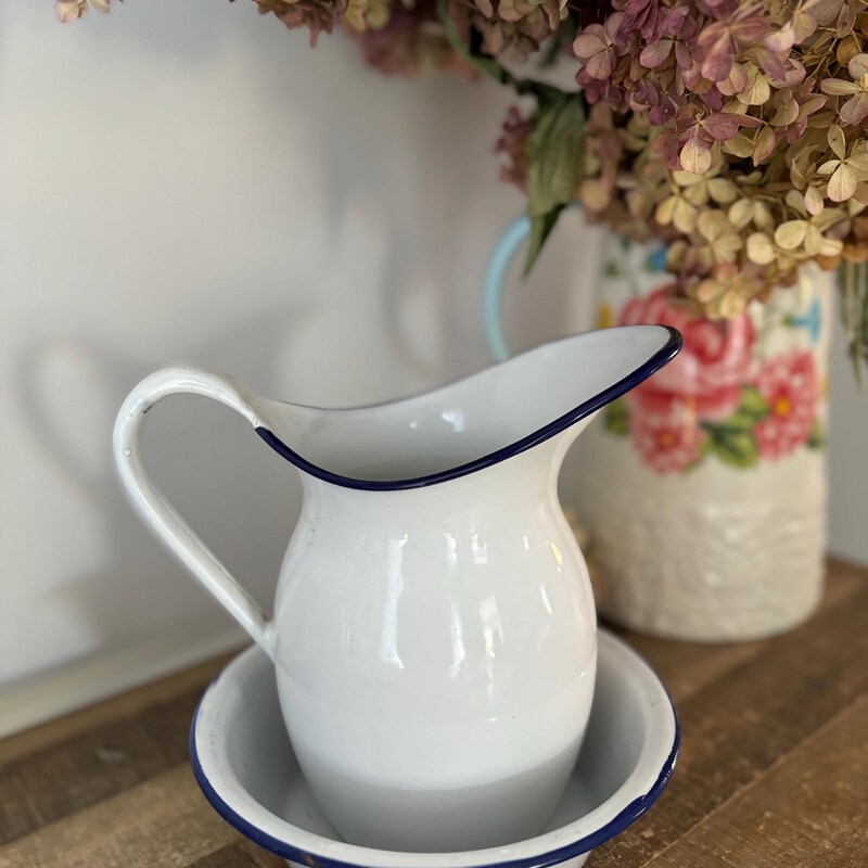 Enamel Pitcher - Etsy