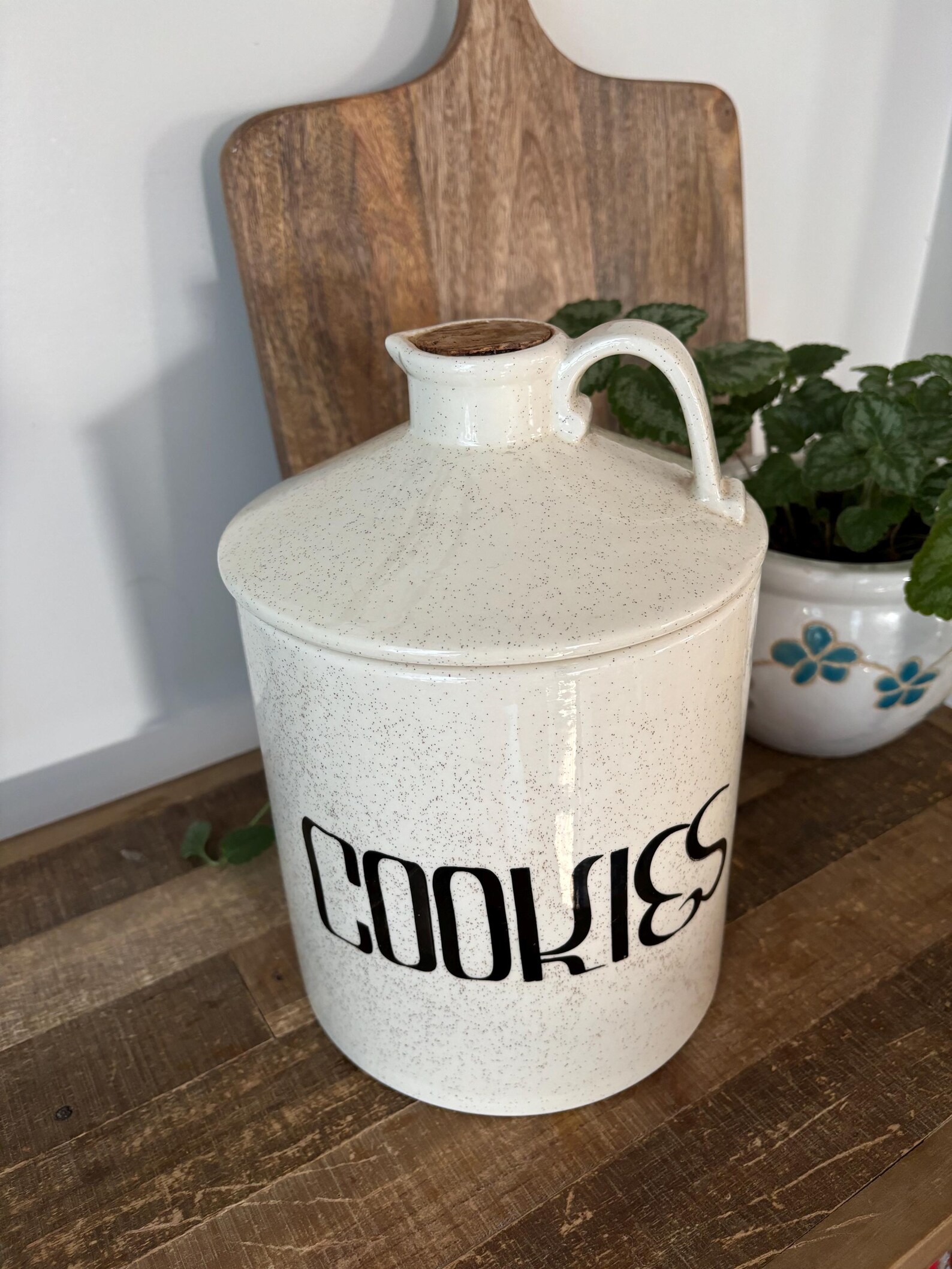 Vintage Cookie Jar, Vintage Crock Cookie Jar, Vintage Crock Jug Cookie ...