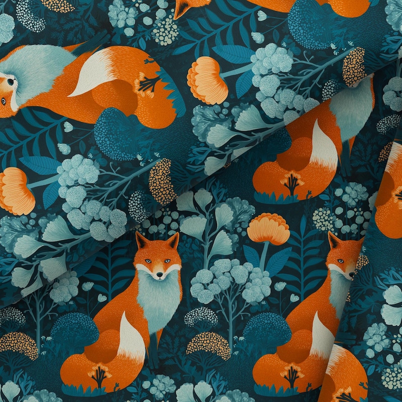 Fox Fabric - Etsy