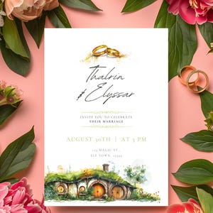Fantasy Wedding, Wedding Invitation Template, Customized Wedding ...