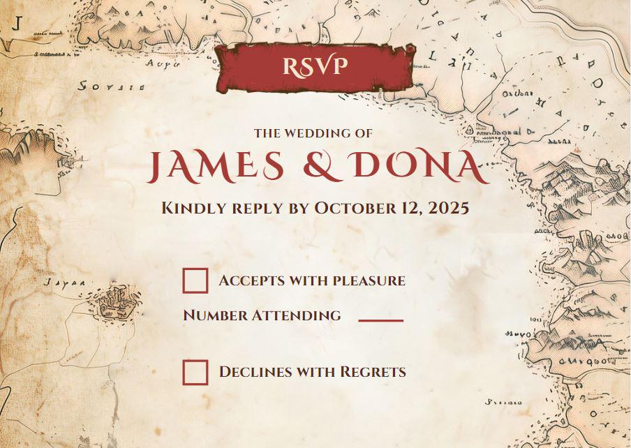 Alternative Wedding Invitation, Fantasy Theme Wedding Bundle, RSVP ...