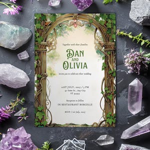 Wedding Invitation Template, Celtic Wedding Invitation, Nature Theme ...