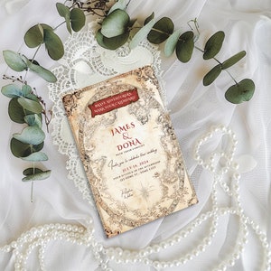 Alternative Wedding Invitation, Fantasy Theme, Wedding Invitation ...