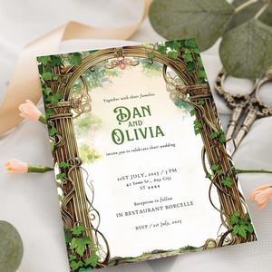 Wedding Invitation Template, Celtic Wedding Invitation, Nature Theme ...