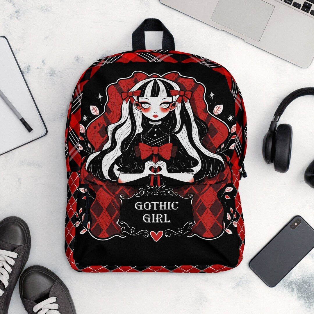 Gothic Backpack, Laptop Backpack for Women, Work Bag, Travel Bag, Manga ...