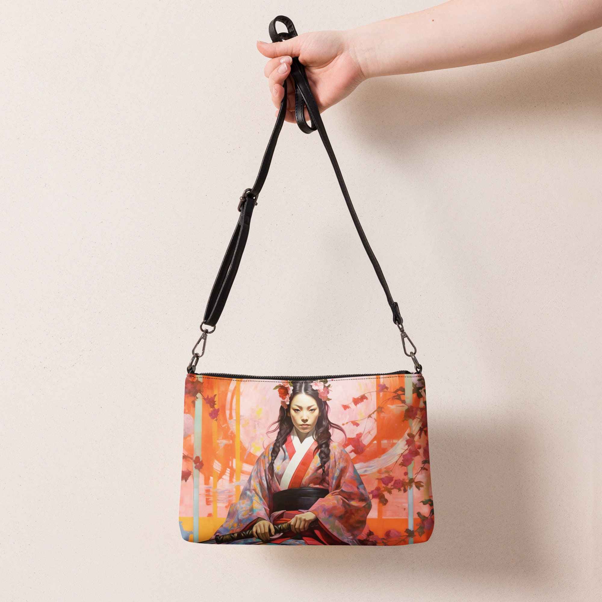 Crossbody Bag, Colorful Bag, Japanese Art, Samurai Bag, Small Bag, Hand ...