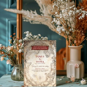 Alternative Wedding Invitation, Fantasy Theme, Wedding Invitation ...