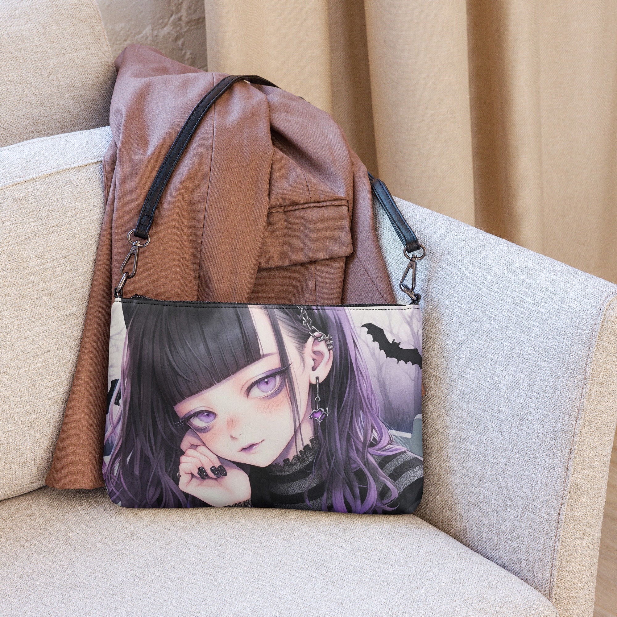 Crossbody Bag, Anime Bag, Manga Bag, Whimsigoth Bag, Small Bag, Gothic ...