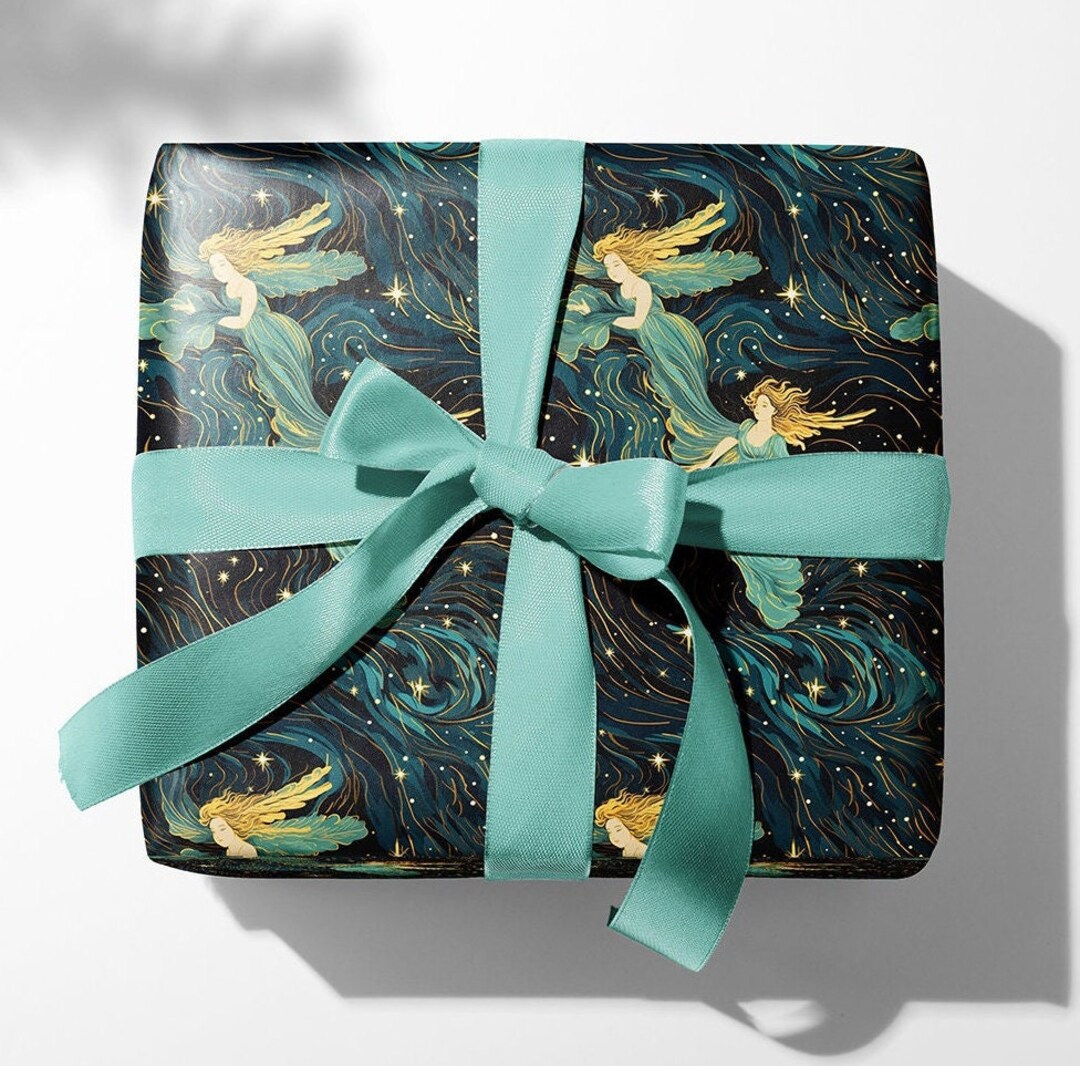 Christmas Wrapping Paper, Angels Wrap Paper, Christmas Gift Wrapping ...
