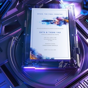 Wedding Invitation Template, Star Trek Wedding, Science Fiction Wedding ...