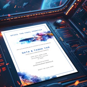 Wedding Invitation Template, Star Trek Wedding, Science Fiction Wedding ...