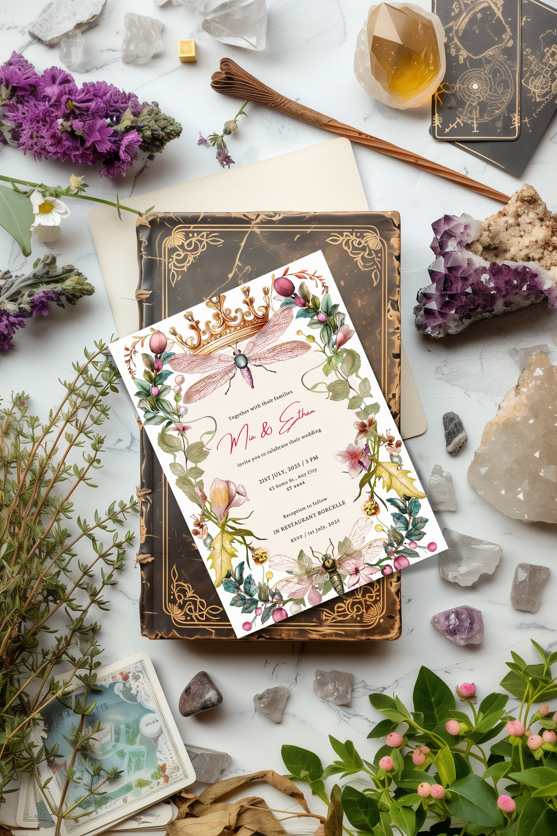 Wedding Invitation Template, Eclectic Wedding, Fairytale, Magic ...