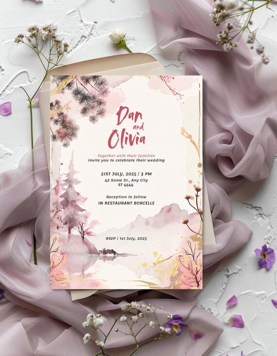 Japanese Themed Wedding Invitations