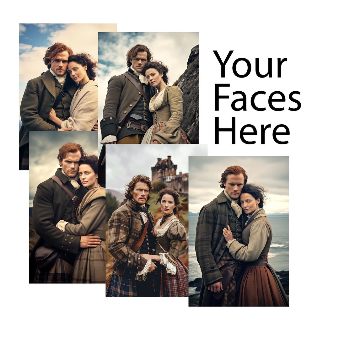 Couple Portrait, Outlander Gift, Unique Wedding Gift, Personalized ...